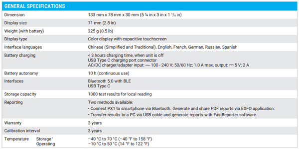 Máy đo công suất EXFO Optical Power Expert-PX1 - Viễn Thông TM