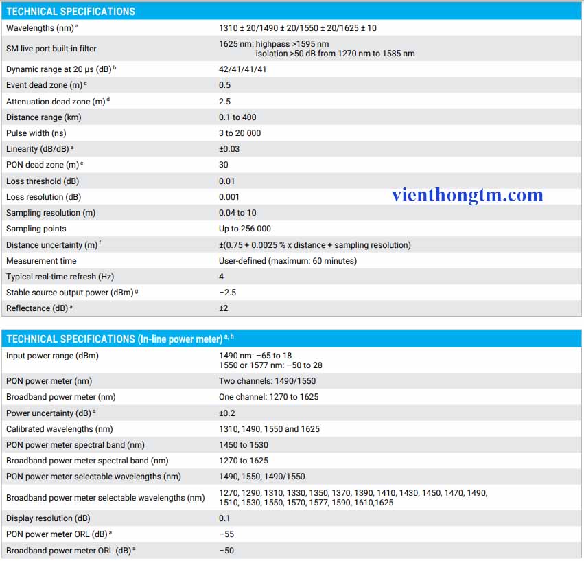 Module OTDR FTBx-735C metro/PON FTTx/MDU EXFO - Viễn Thông TM